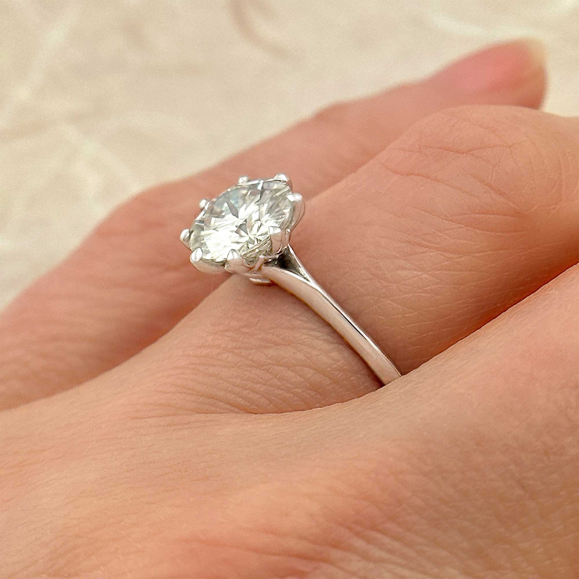 8 Prong Solitaire Diamond Engagement Ring Christopher Duquet